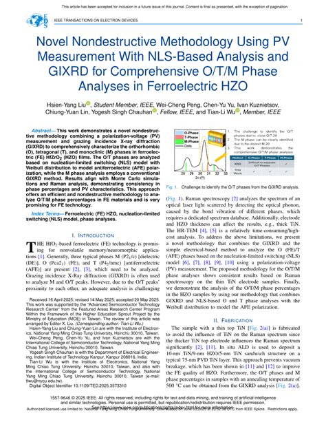 Pdf Novel Nondestructive Methodology Using Pv Measurement With Nls