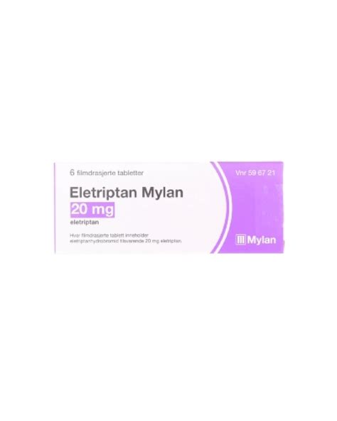 Eletriptan Mylan Tab 20mg Apotek 1