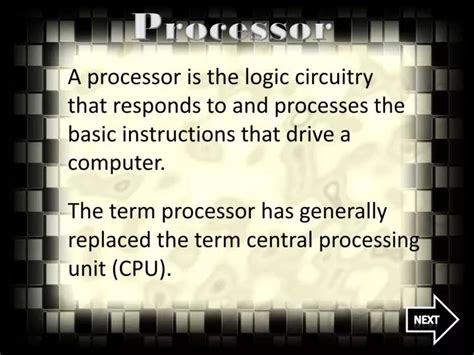 PPT Processor PowerPoint Presentation Free Download ID 1579673
