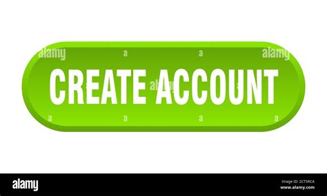 Create Account Button Rounded Sign Isolated On White Background Stock