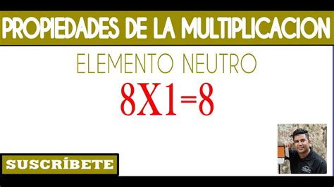 Propiedad Elemento Neutro De La Multiplicación Super Fácil Youtube