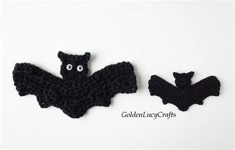 Crochet Bat Applique Free Crochet Pattern Goldenlucycrafts
