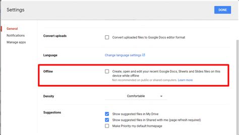 Google Docs Sheet Offline CLASS Training