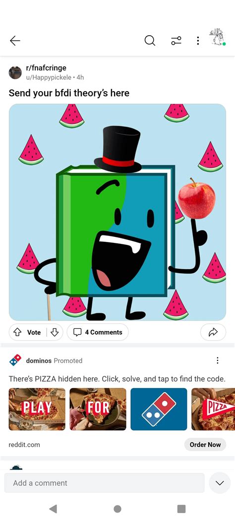 Bfdi On A Fnaf Cringe Sub R Lostredditors