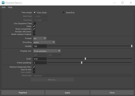playblastを使って動画を書き出してみよう！ アニもぐcg