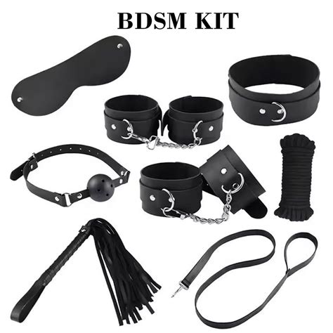Romantic Handcuff Set 8 Piece Bdsm Bondage Kit For Couples Funsutra