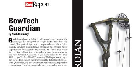 Bow Report BowTech Guardian Grand View Outdoors