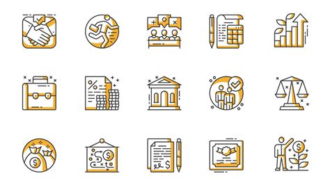 Business Icons Set In Outline Stroke Design For Web Pack Line