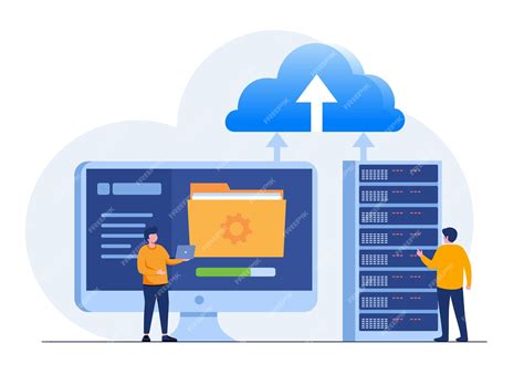 Premium Vector Data Server Web Concept Storage Technology Database