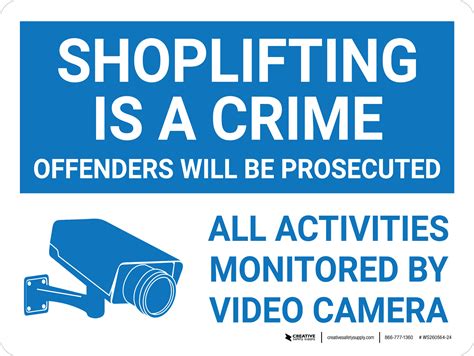 Shoplifting Signs Creative Safety Supply