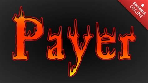 Payer Fire Demon Text Effect Generator Payer Fire Demon Text Effect Generator