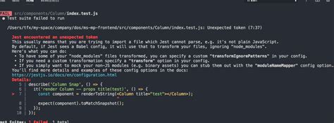 jest执行测试用例报错 · issue 4782 · nervjs taro · github