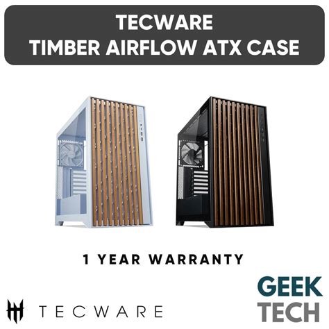 TECWARE Timber High Airflow Tempered Glass ATX Casing Pre Installed With X Mm Fans Shopee