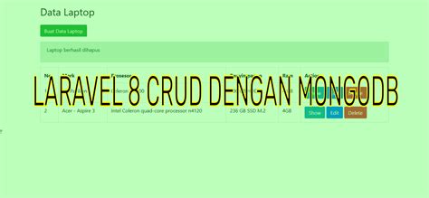 Membuat Crud Dengan Laravel 8 Dan Mongodb Leravio