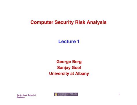 Pdf Computer Security Risk Analysis Lecture 1 Bergriskanalysislectures