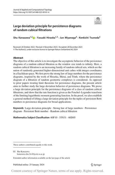 large deviation principle for persistence diagrams of random cubical