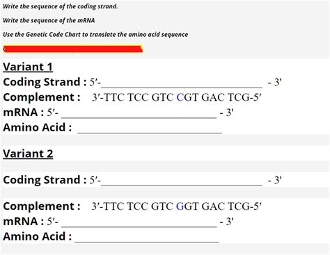 solved write the sequence of the coding strand write the sequence of