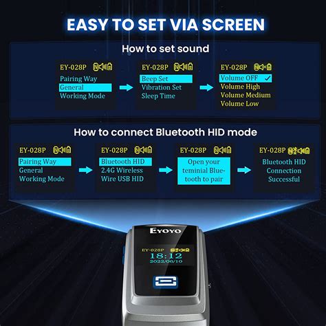 Eyoyo Mini Bluetooth Qr Code Scanner With Lcd Display Portable Wireless 1d 2d Book Barcode