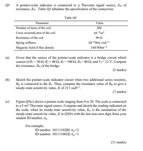 Solved 25 A Pointer Scale Indicator Is Connected To A
