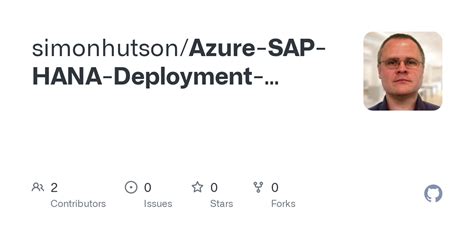 GitHub Simonhutson Azure SAP HANA Deployment Templates