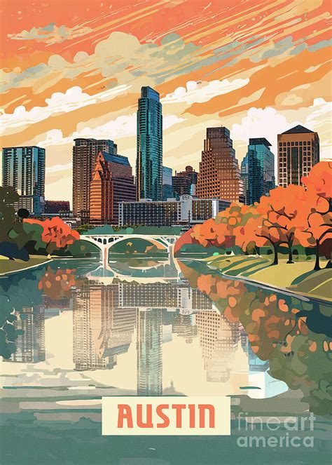 Austin Poster Digital Art By Bo Kev Pixels