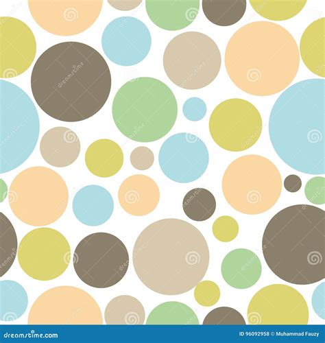 Colorful Abstract Seamless Circle Pattern Background Stock Vector