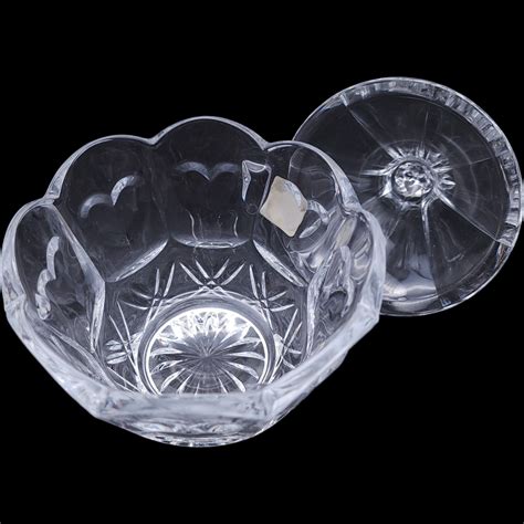 Crystal Clear Industries Sweetheart Hearts And Vertical Cut Candy Dish And Lid