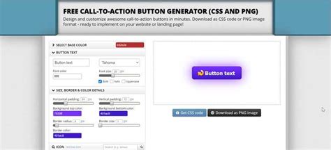 melhores sites gratuitos para criar botões css e png