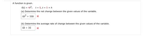 solved a function is given f t 42 t 5 t 5 h a