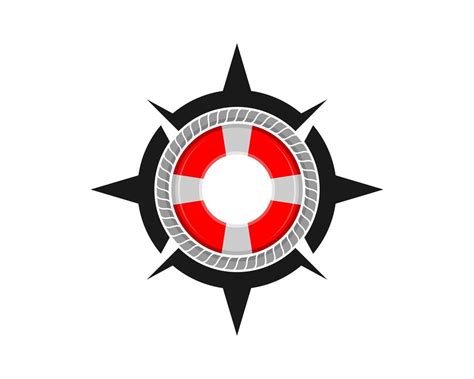 Compass Shape With Buoy Inside 12116033 Vector Art At Vecteezy