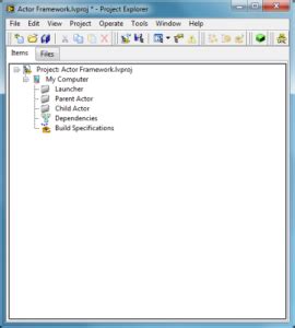 LabVIEW Actor Framework Basics Starting With An Empty Project