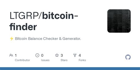 Github Ltgrpbitcoin Finder ⚡ Bitcoin Balance Checker And Generator