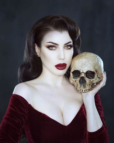 Goth Beauty Threnody With Skull Pic