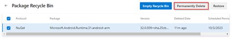 Delete And Recover Packages Azure Artifacts Microsoft Learn