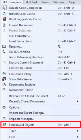 Find Invalid Objects In SQL Server Databases Devart Blog