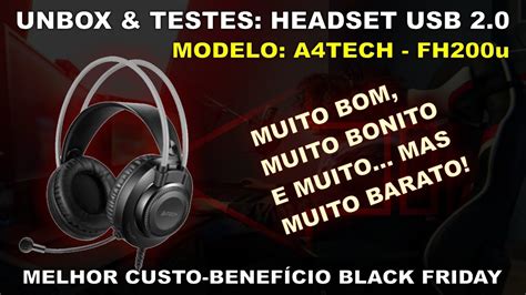 HEADSET USB A4TECH FH200U FSTYLER - UNBOX E TESTE - YouTube