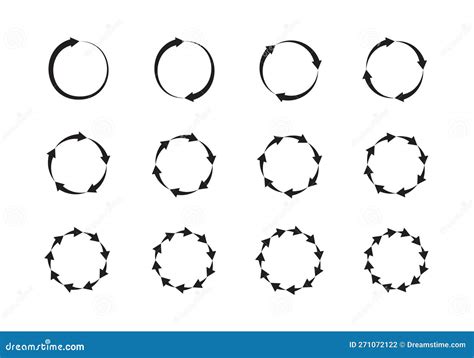 Pie Charts Diagrams Set Of Different Color Circles Isolated