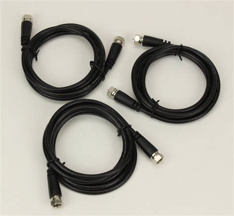 Ultra Cables 3 Pack RG6 Coaxial Cable In Black 5 Feet N3 Free Image Download