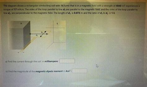 Solved The Diagram Shows A Rectangular Conducting Coil With