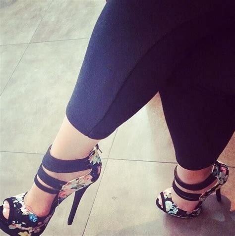 Love The Floral Print Heels Shoes Cute Shoes