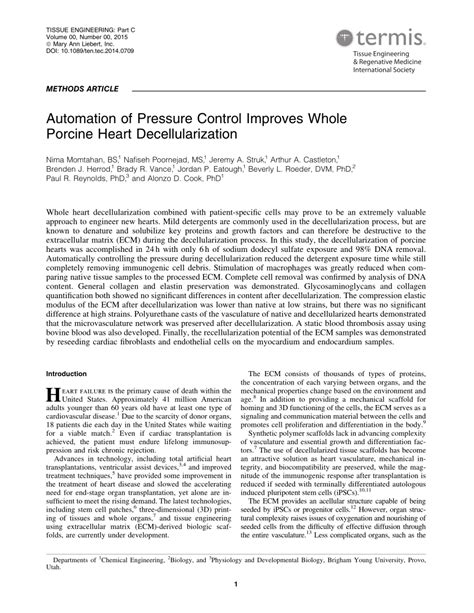 Pdf Automation Of Pressure Control Improves Whole Porcine Heart