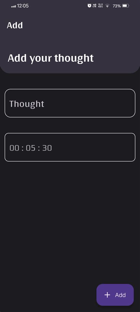 A Flutter App That Display Your Written Thoughts With Current Date Time