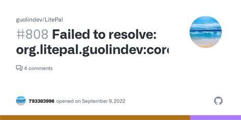 failed to resolve org litepal guolindev core 3 2 3 · issue 808