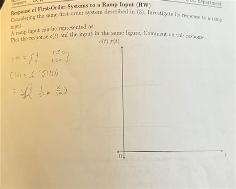 step response of first order systems nconsider the