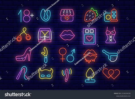 Sex Store Neon Icon Collection Mars Stock Vector Royalty Free 2116314230 Shutterstock