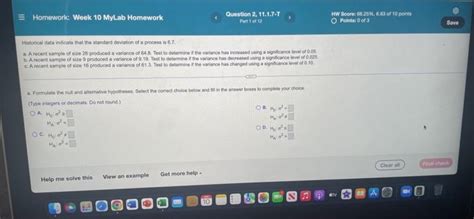 Solved Homework Week 10 Mylab Homework Question 2