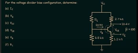 solved for the voltage divider bias configuration