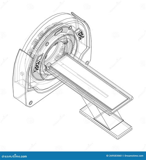 Tomography Scanner Magnetic Resonance Imaging Vector Illustration