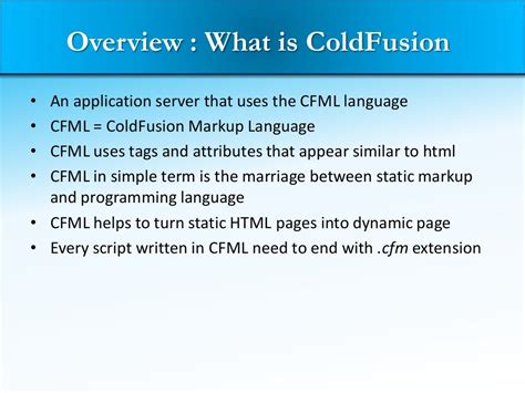 Language Basics Coldfusion Primer Chap 1